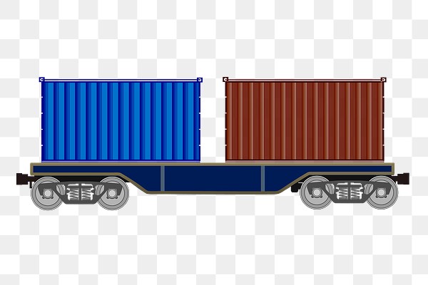 Cargo train png sticker, vehicle | Free PNG - rawpixel