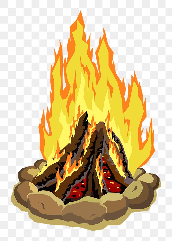 Bonfire png sticker clipart illustration | Free PNG - rawpixel