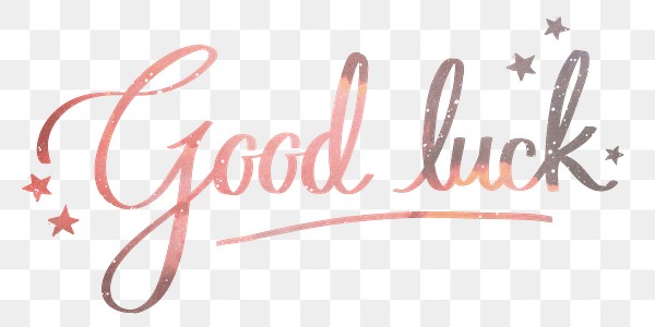 Good luck png word, pastel | Premium PNG - rawpixel