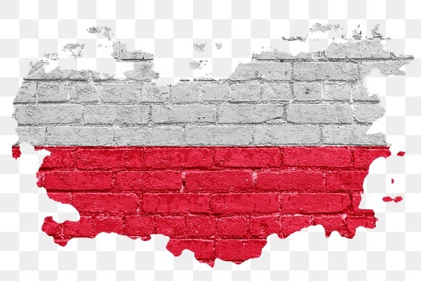 Poland's flag png sticker, brick | Premium PNG - rawpixel