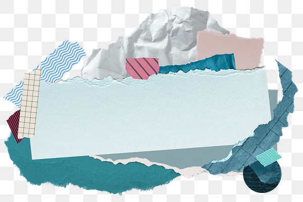 Blue paper png frame sticker, | Free PNG - rawpixel