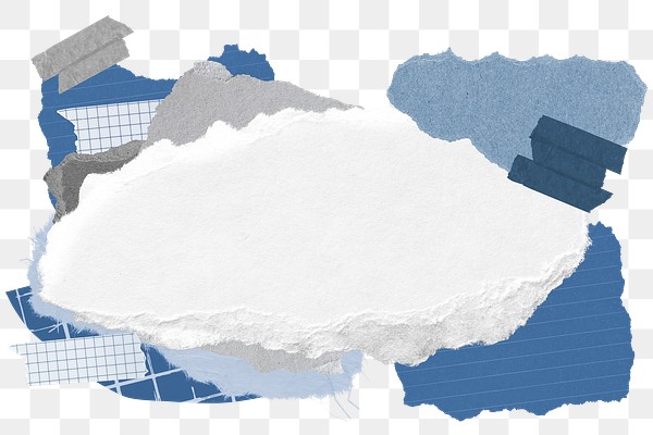 Blue paper png frame sticker, | Premium PNG - rawpixel