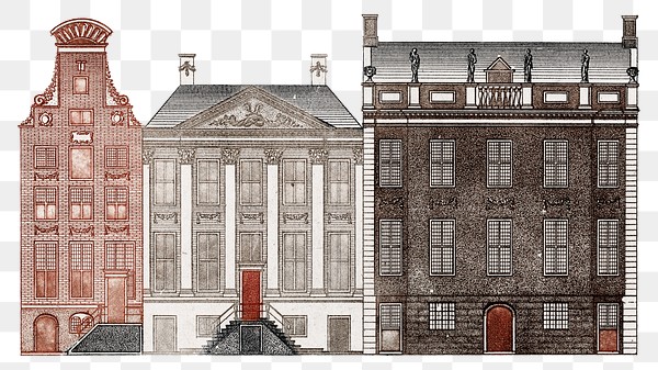 Old buildings png sticker, vintage | Premium PNG - rawpixel