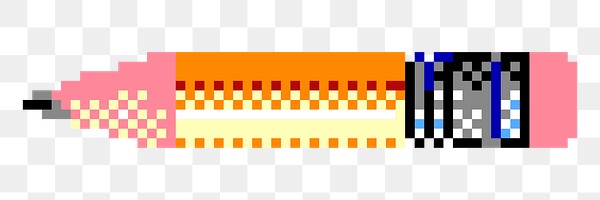 Pencil pixel art png illustration, | Free PNG - rawpixel