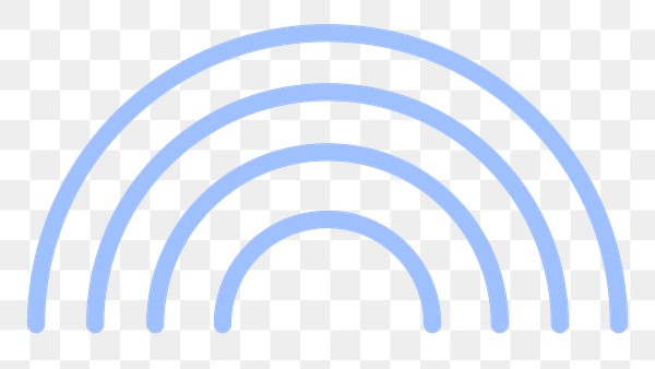 Blue rainbow semi-circle png sticker, | Premium PNG - rawpixel