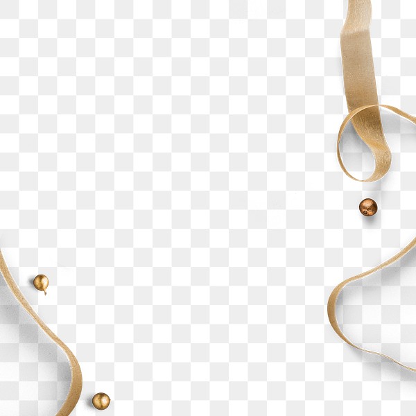 Png gold ribbon border sticker, | Premium PNG - rawpixel