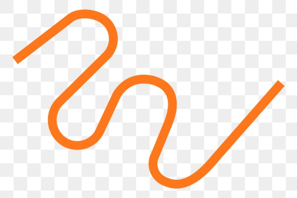 Orange squiggle png abstract shape | Premium PNG - rawpixel