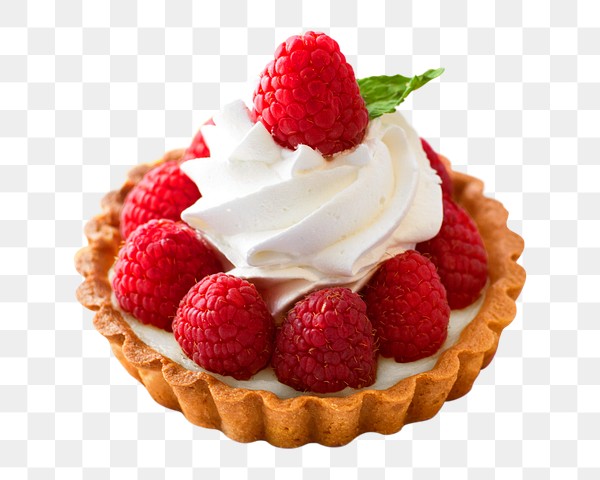Raspberry tart png sticker, transparent | Free PNG - rawpixel