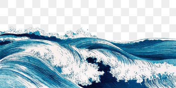 Vintage Japanese ocean waves png | Premium PNG - rawpixel