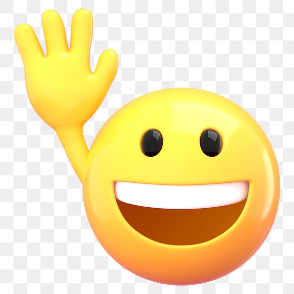 Smiley waving emoji png sticker | Premium PNG - rawpixel
