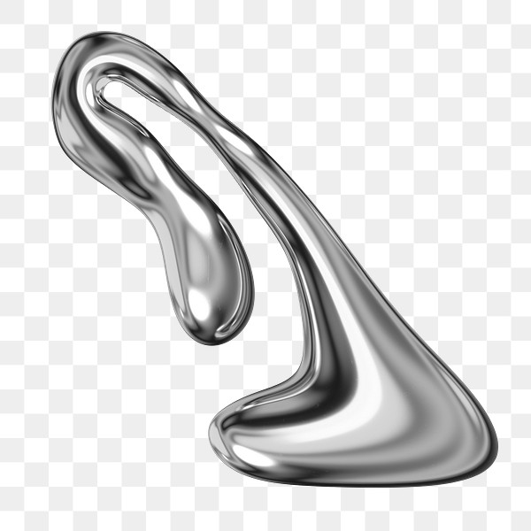 3D liquid metal shape png | Premium PNG - rawpixel