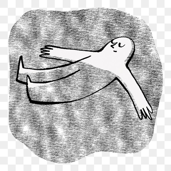 Person floating water png, mental | Premium PNG - rawpixel