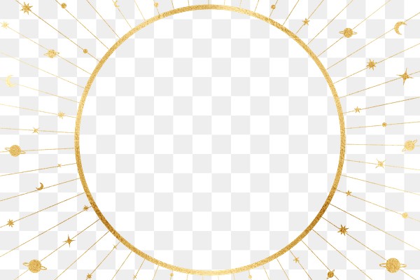 Golden galaxy png frame, round | Premium PNG - rawpixel
