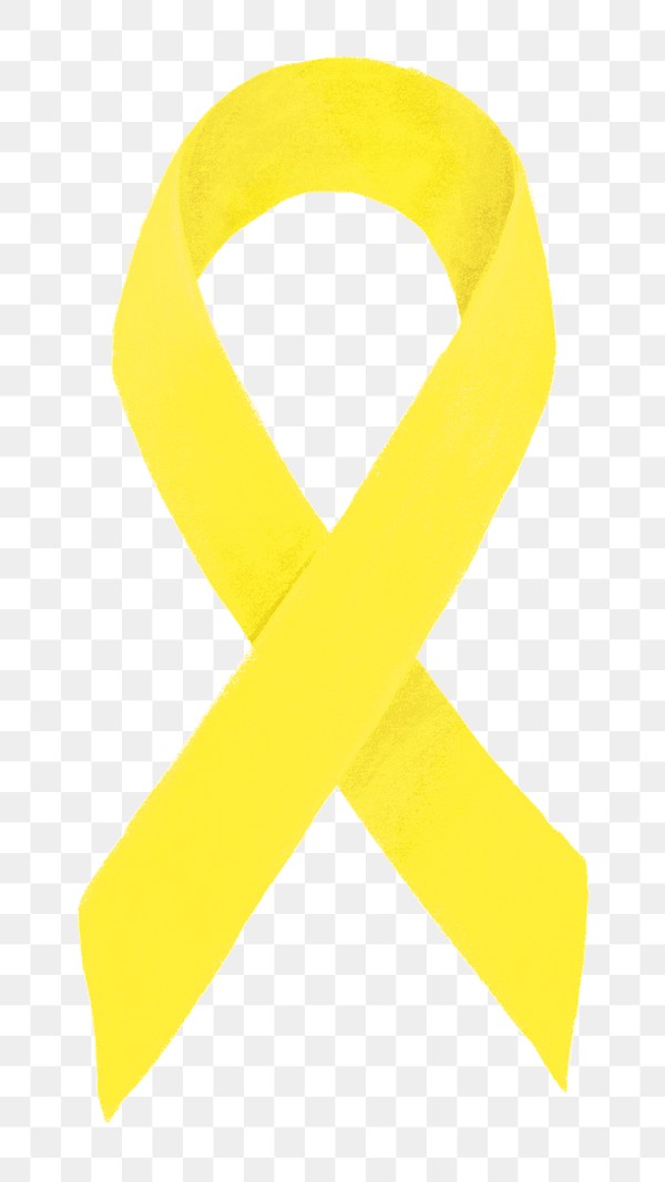 Yellow ribbon png, cancer awareness | Premium PNG - rawpixel