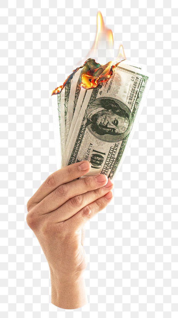 Burning money png, transparent background | Free PNG - rawpixel