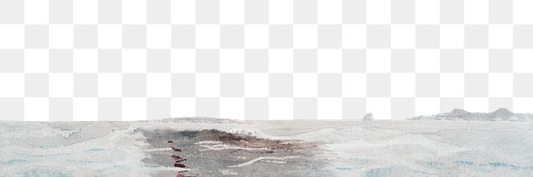 Ocean border png watercolor, transparent | Premium PNG - rawpixel