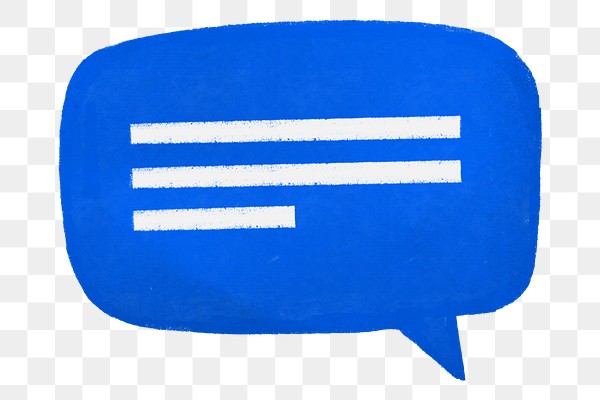 Blue speech bubble png, transparent | Premium PNG - rawpixel