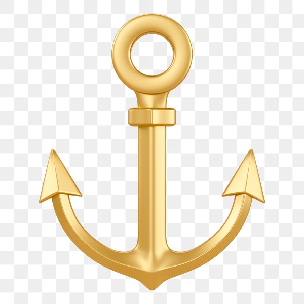 PNG 3D gold anchor, element | Premium PNG - rawpixel