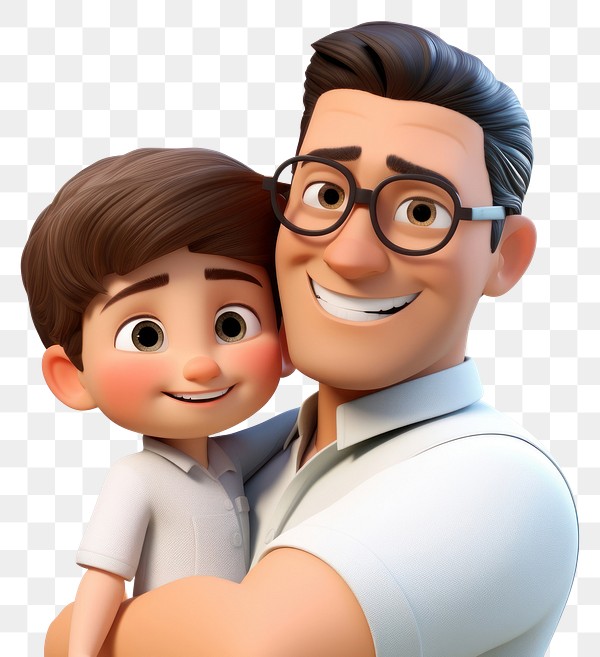 PNG Smiling glasses cartoon father. | Premium PNG - rawpixel