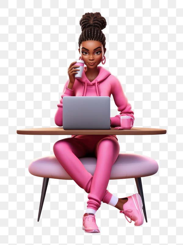 PNG Sitting laptop furniture computer | Premium PNG - rawpixel