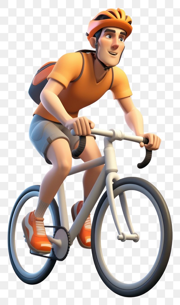 PNG Cycling bicycle vehicle cartoon. | Premium PNG - rawpixel