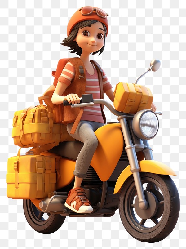 PNG Motorcycle vehicle cartoon riding. | Premium PNG - rawpixel