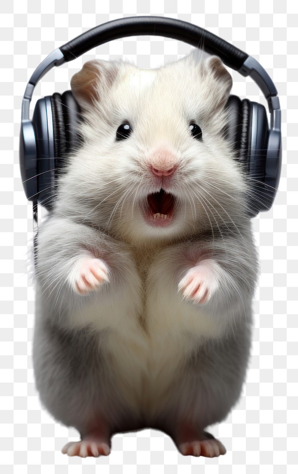 PNG Hamster headphones rodent mammal | Premium PNG - rawpixel