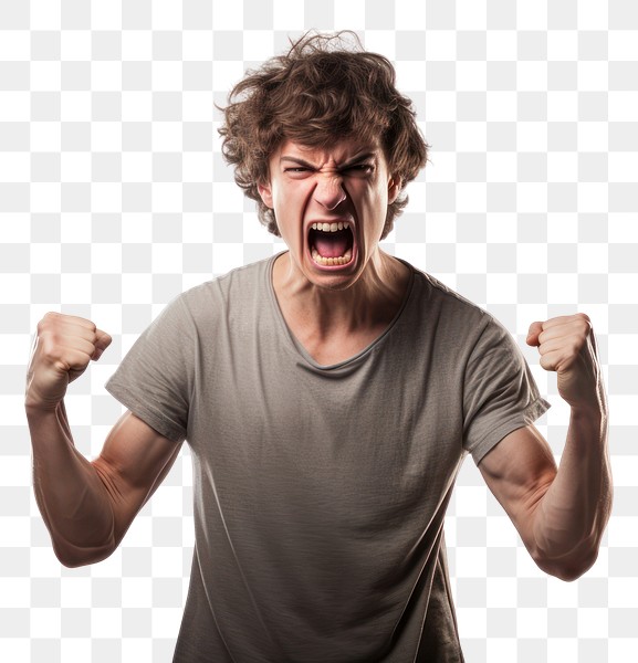 PNG Angry young man shouting | Premium PNG - rawpixel