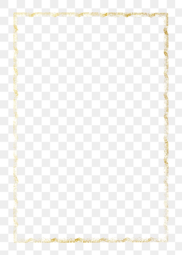 Gold rectangle frame png, transparent | Premium PNG - rawpixel