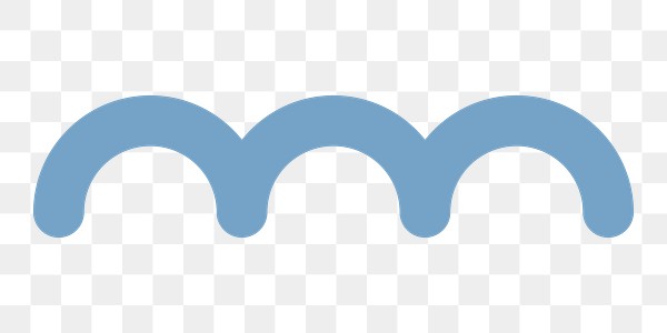 Blue squiggly shape png, transparent | Premium PNG - rawpixel