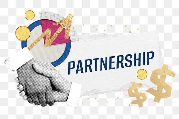 Partnership word png sticker, business | Premium PNG - rawpixel