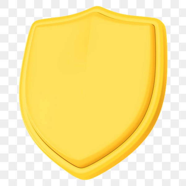 Yellow shield png 3D element, | Premium PNG - rawpixel