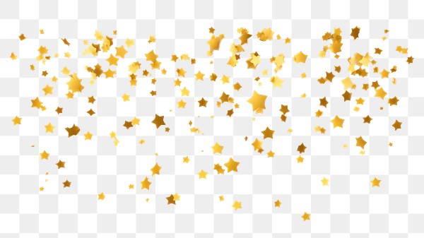 Gold star confetti effect png, | Premium PNG - rawpixel