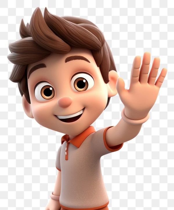 PNG Saying hello cartoon toy | Premium PNG - rawpixel