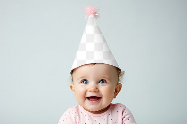 Baby birthday hat png mockup, | Premium PNG - rawpixel