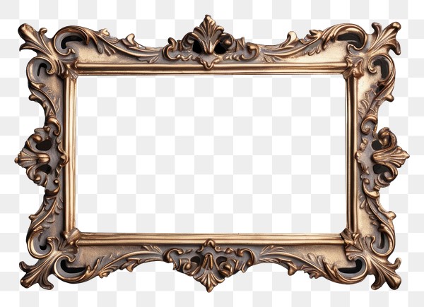 PNG Rectangle Rococo frame photo | Free PNG - rawpixel