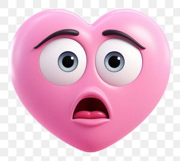 PNG Pink heart face cartoon | Free PNG - rawpixel