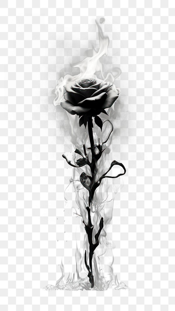PNG Black fire rose flower | Premium PNG - rawpixel