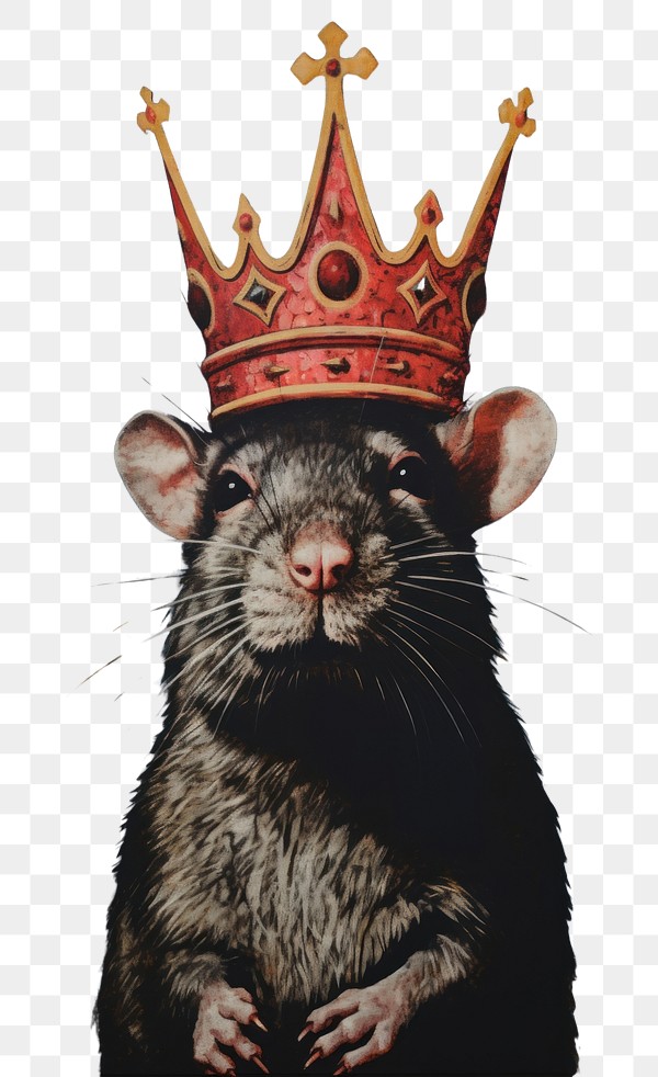 PNG rat wearing crown mammal | Premium PNG - rawpixel