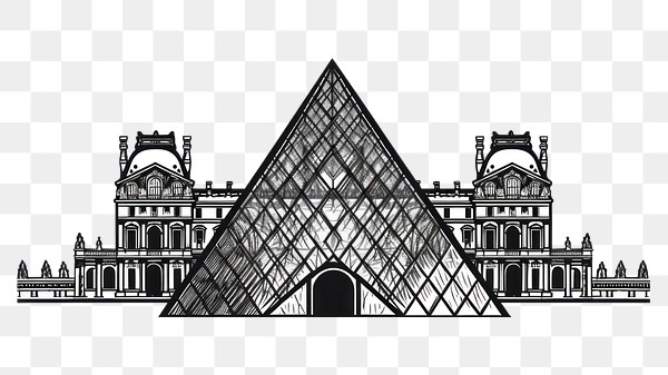 PNG Piramida louvre museum drawing | Premium PNG - rawpixel
