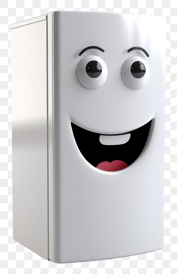 PNG Refridgerator cartoon white face. | Free PNG - rawpixel