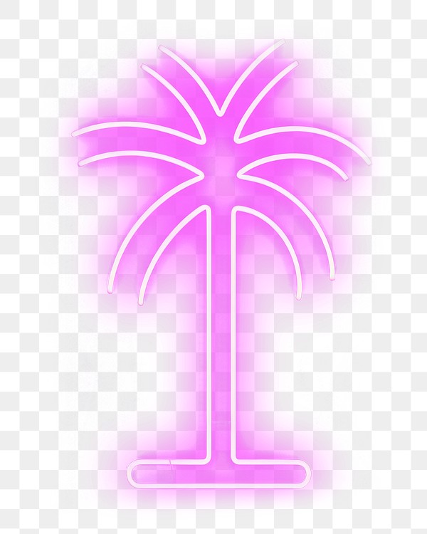 PNG Pastel neon coconut tree | Free PNG - rawpixel