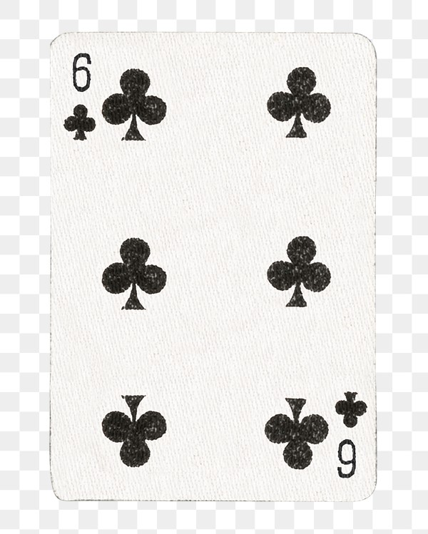 PNG 6 clover poker card | Premium PNG - rawpixel
