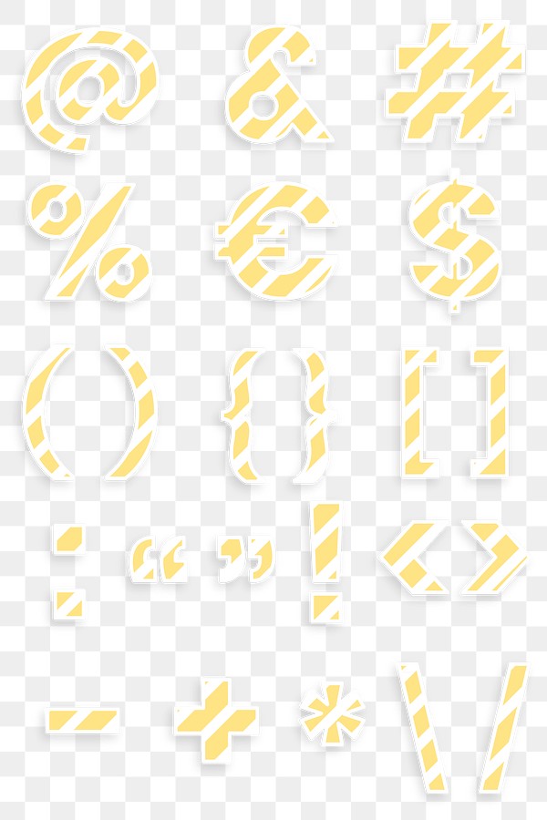 Sign font collection graphic png | Free PNG Sticker - rawpixel