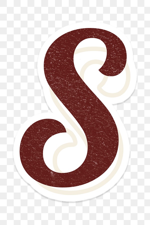 Letter S cursive stylish vintage | Free PNG Sticker - rawpixel