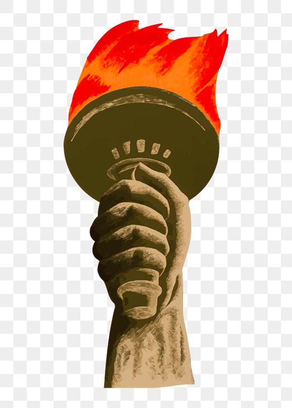 Democracy torch png sticker vintage | Free PNG - rawpixel