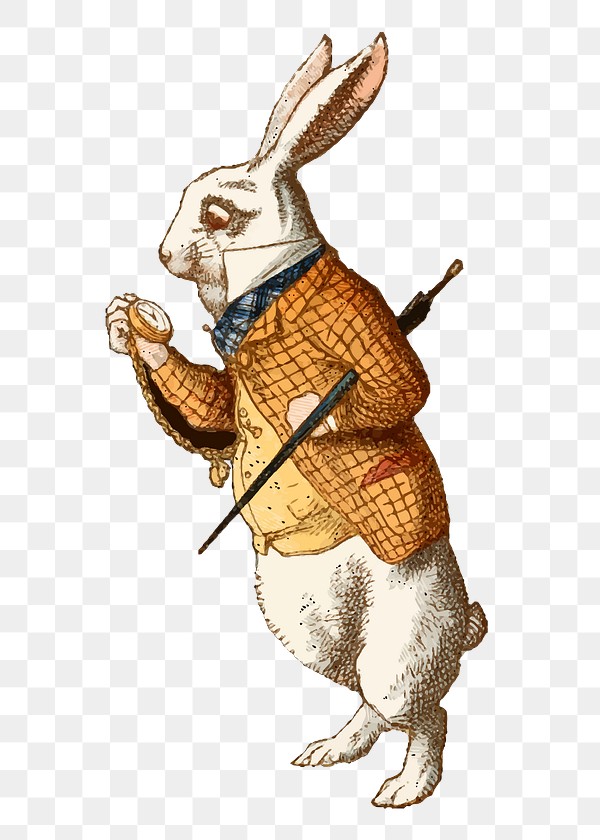 White Rabbit png sticker, Alice | Free PNG - rawpixel