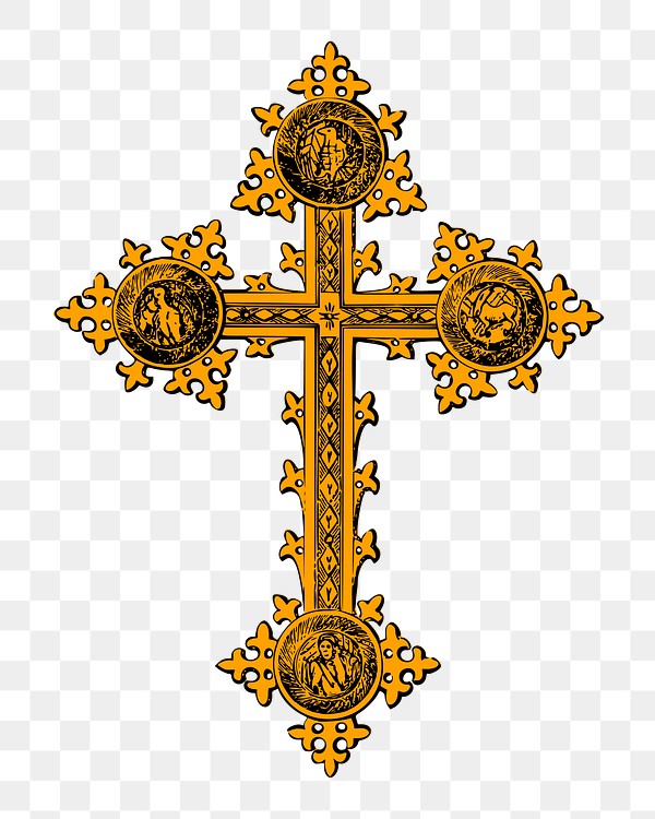 Ethiopian cross png sticker, vintage | Free PNG - rawpixel
