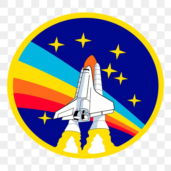 Spaceship badge png sticker, transparent | Free PNG - rawpixel