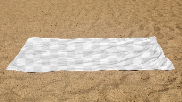 Png beach towel transparent mockup | Premium PNG - rawpixel